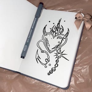Evil Heart & Cybersigil Sword Duo – Digital Tattoo Design Bundle - Etsy