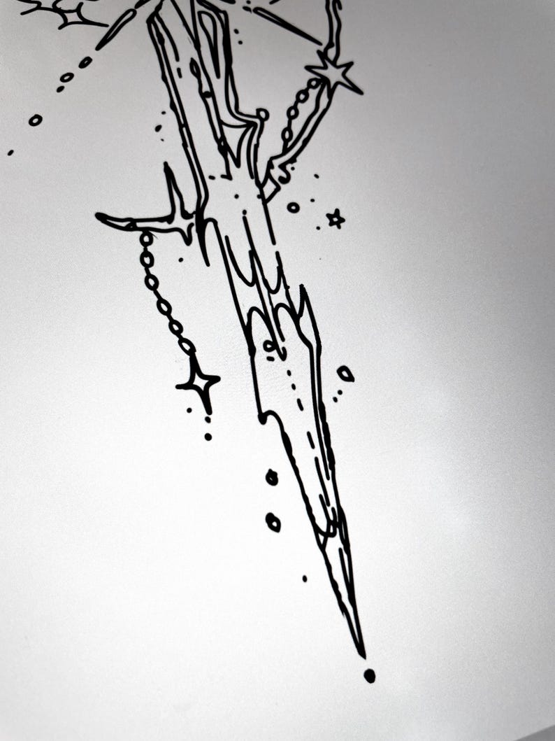 Cybercore Sword Tattoo Design | Tattoo Ticket | Cyber Sigilism ...