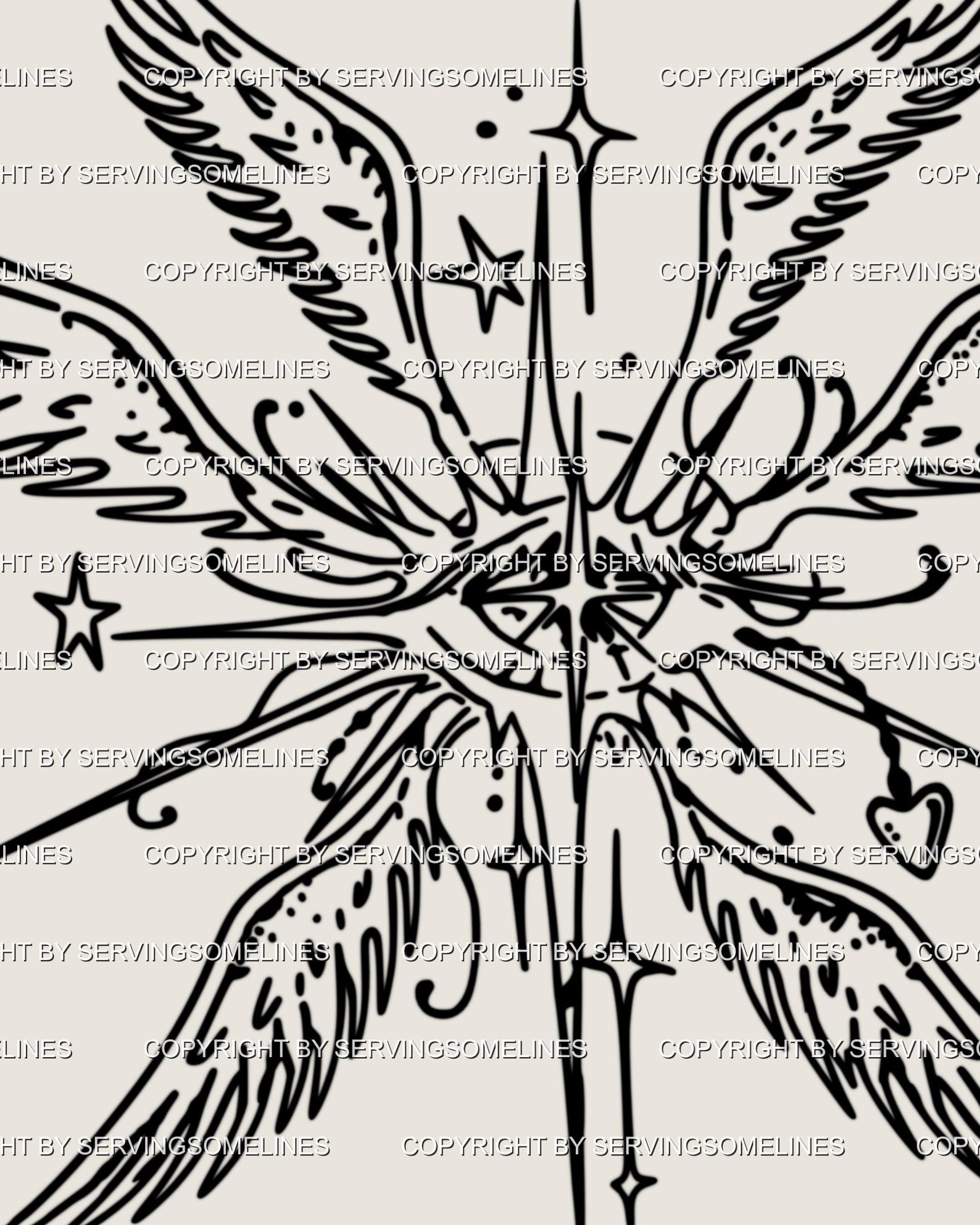 Seraphim Biblical Angel Tattoo – Biblically Accurate Angel Seraph Wings ...