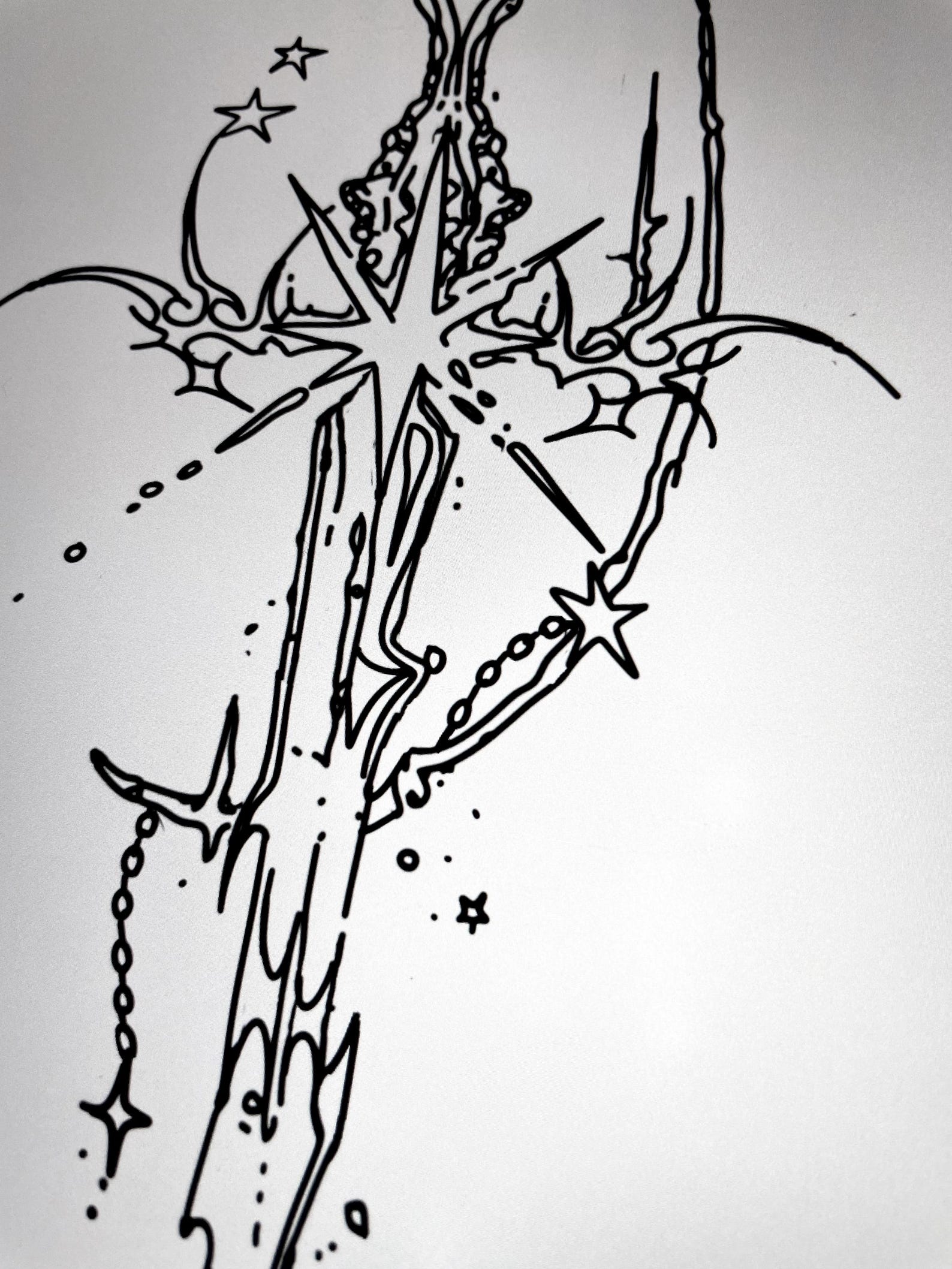 Cybercore Sword Tattoo Design | Tattoo Ticket | Cyber Sigilism ...