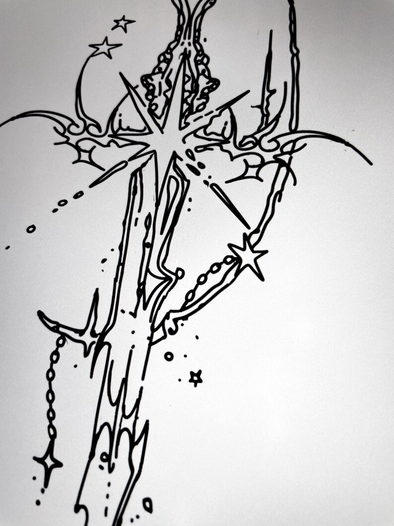 Cybercore Sword Tattoo Design | Tattoo Ticket | Cyber Sigilism ...