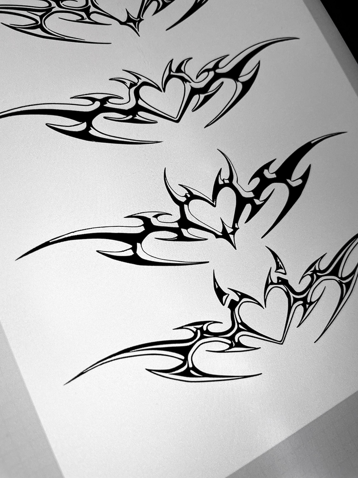 Heart Tattoo Bundle | Tramp Stamp Digital Tattoo Download | Cybercore ...