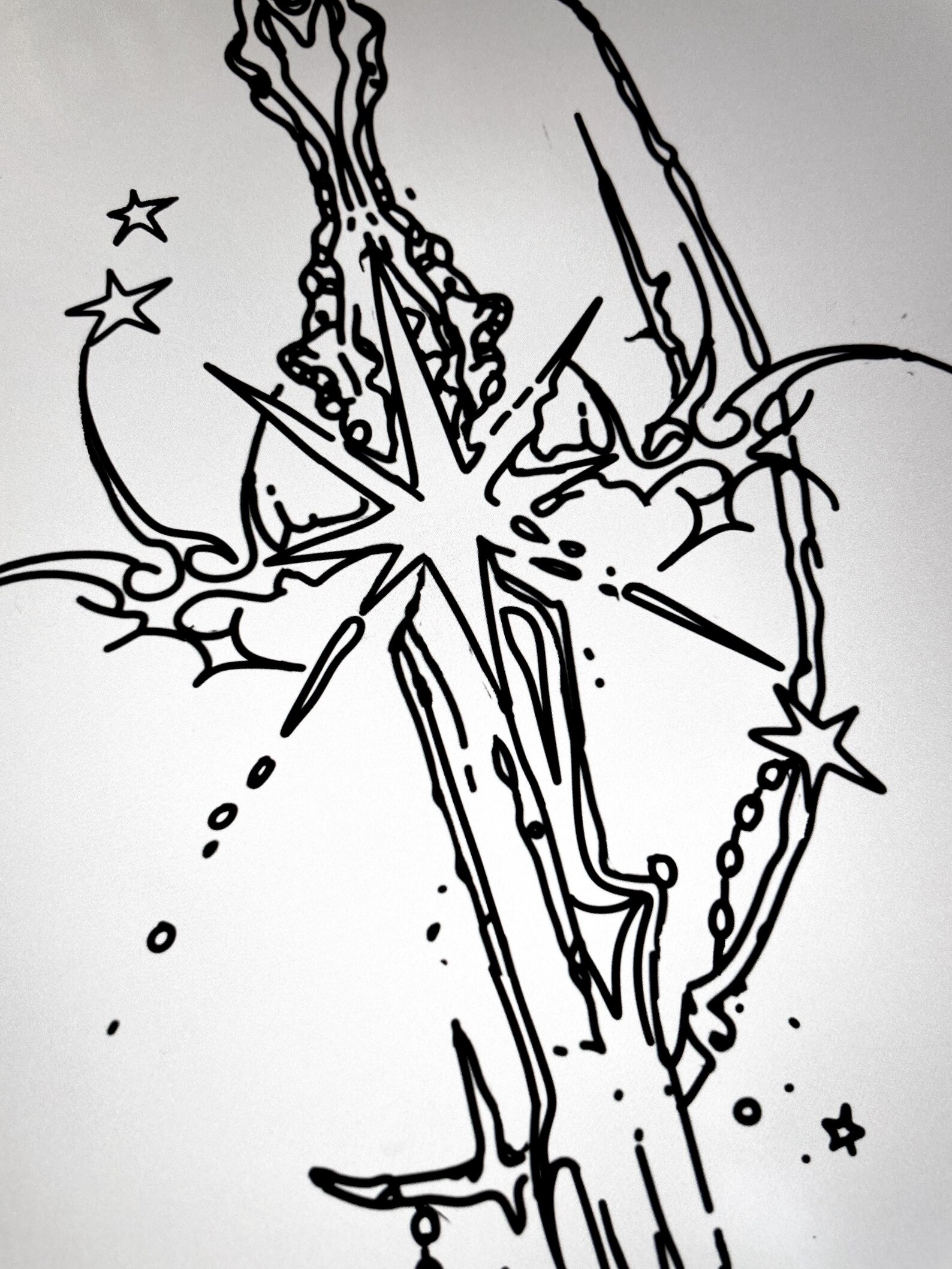 Cybercore Sword Tattoo Design | Tattoo Ticket | Cyber Sigilism ...