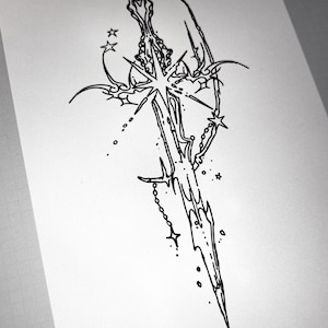 Cybercore Sword Tattoo Design | Tattoo Ticket | Cyber Sigilism ...
