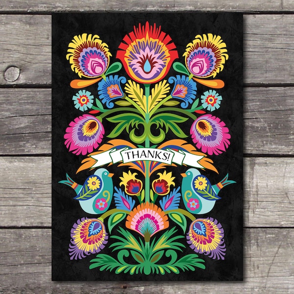 Polish Thank You Card - Etsy