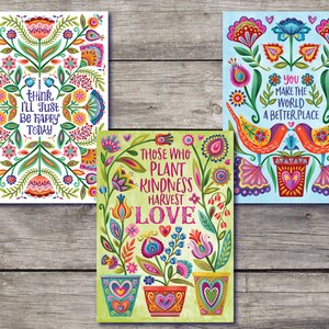 Inspirational Mini Encouragement Cards Hand Lettered With Positive ...