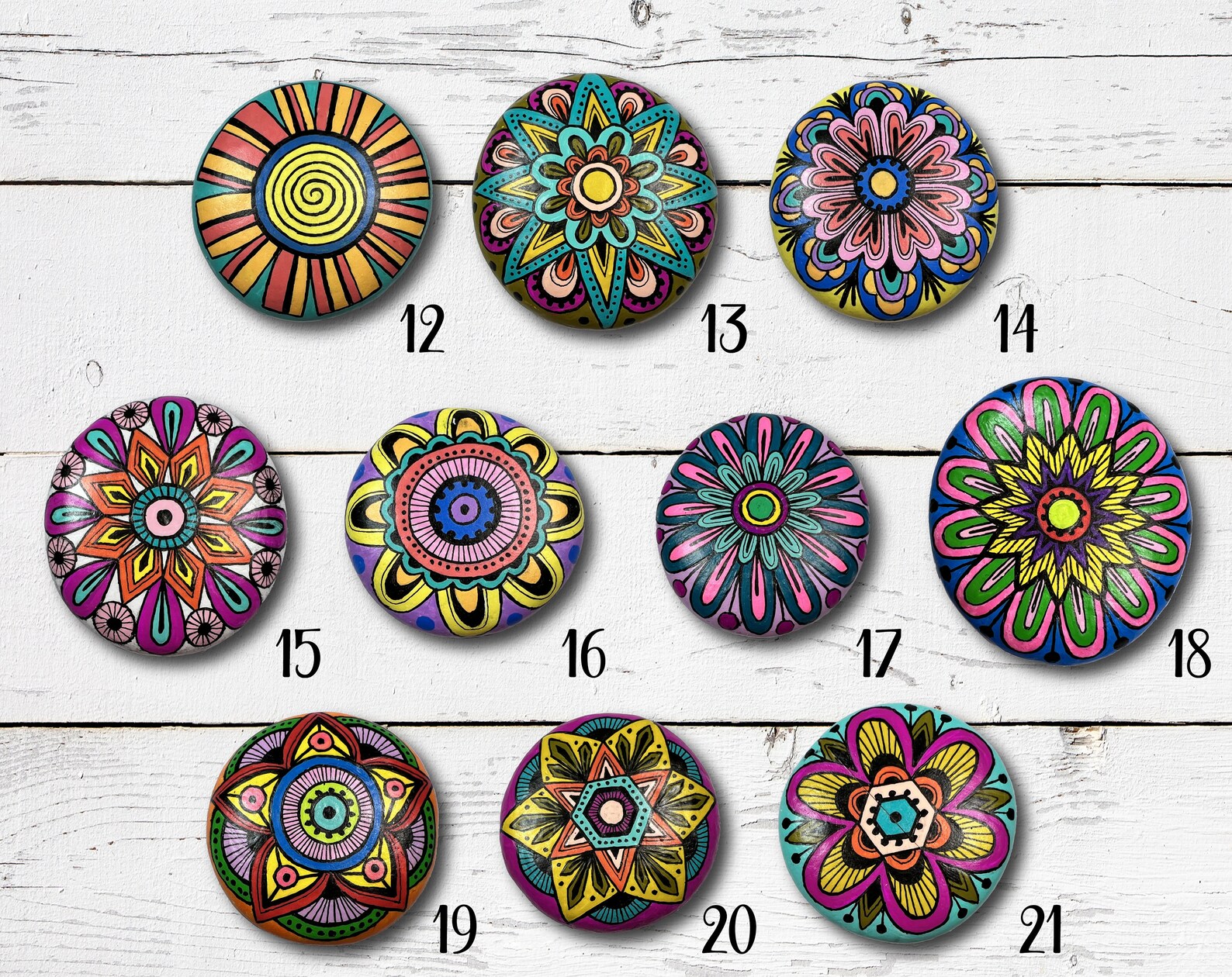 Gorgeous Hand Painted Magnets. Colorful Rocks to Decorate Your - Etsy