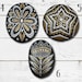 Beautiful Hand Painted Magnet. Bronze and White Rock. Refrigerator ...