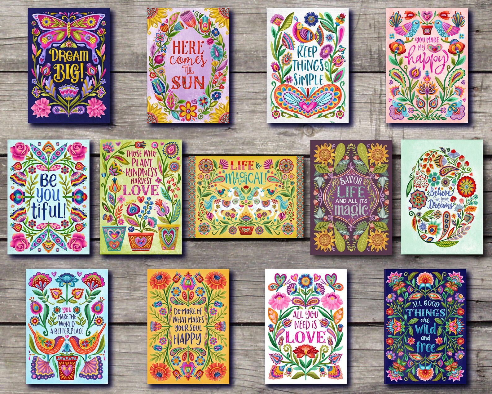 Inspirational Mini Encouragement Cards Hand Lettered With - Etsy