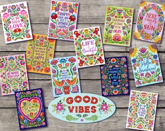 Inspirational Mini Encouragement Cards Hand Lettered With | Etsy