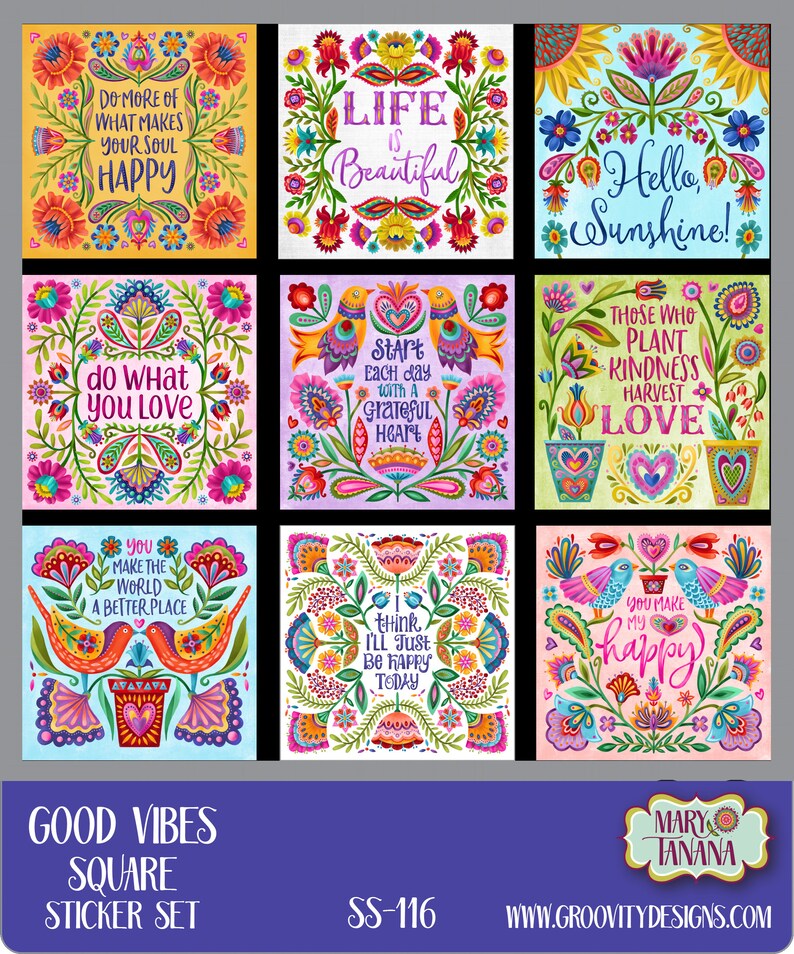 Inspirational Encouragement Stickers. Hand Lettered With Positive ...