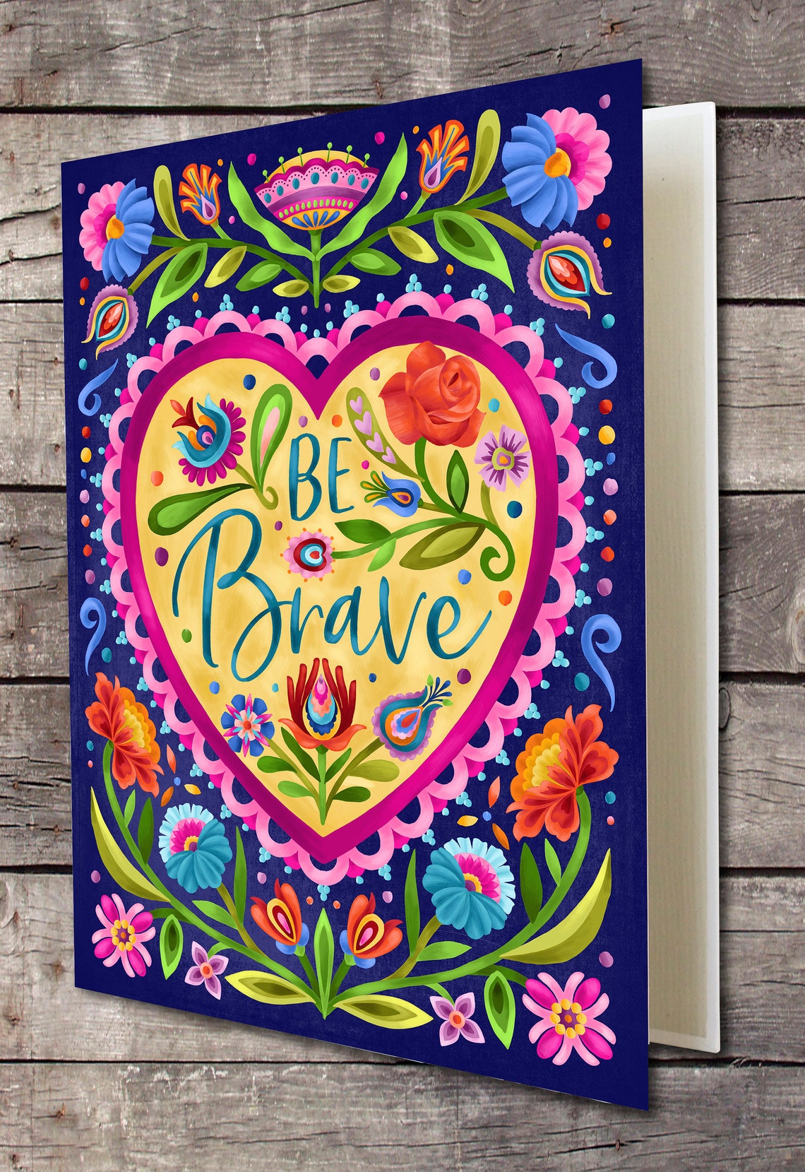 Blank Card With Positive Message Colorful Flowers Hand | Etsy