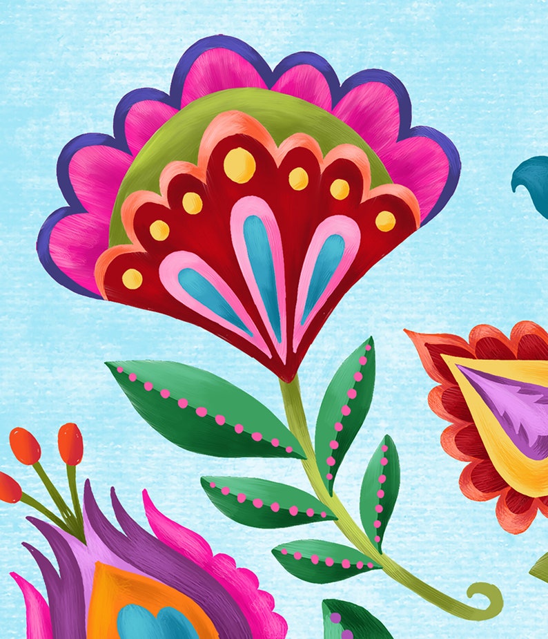 Hand Lettered Floral Folky Quote You Make the World A | Etsy