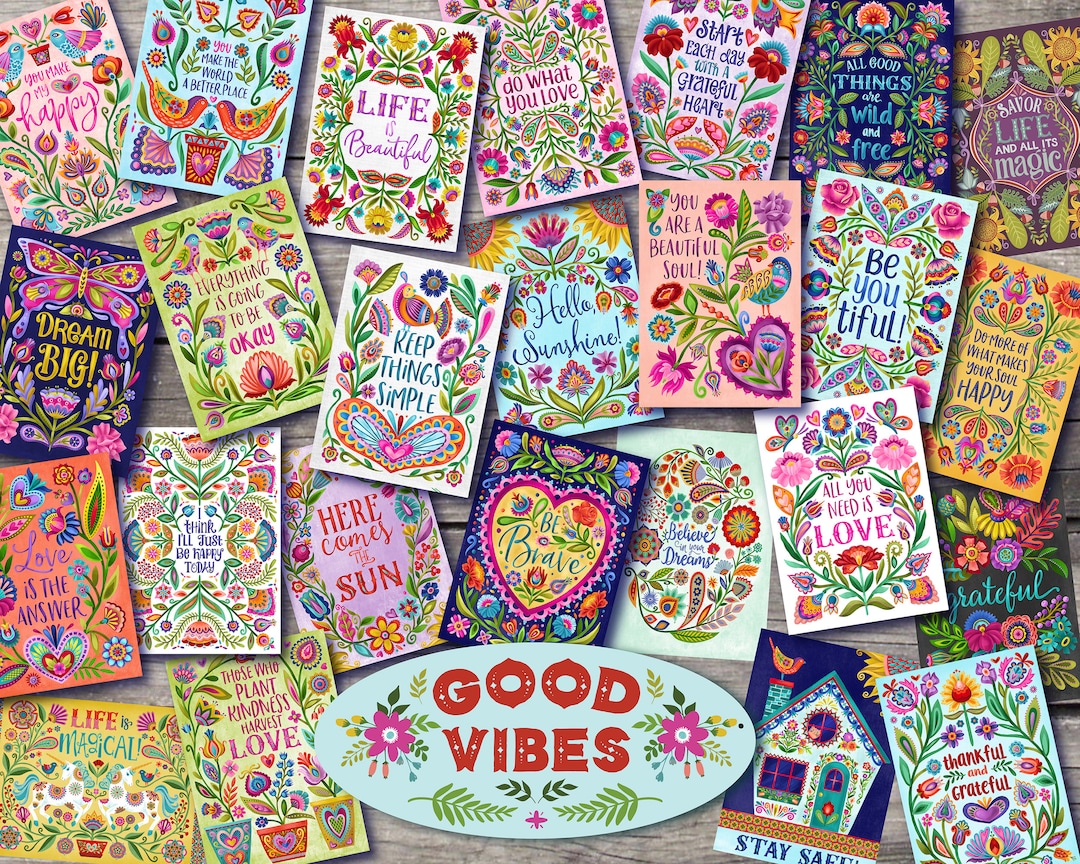 Inspirational Mini Encouragement Cards Hand Lettered With Positive ...