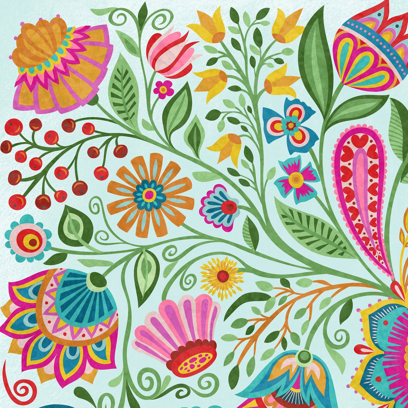 Botanical Garden Folk Style bloom and Grow - Etsy UK