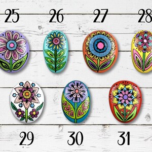 Gorgeous Hand Painted Magnets. Colorful Rocks to Decorate Your Home ...