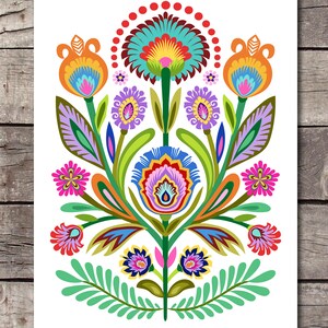 Polish Folk Art Cards. Set of 6 Blank Greeting Cards. Wycinanki Paper ...