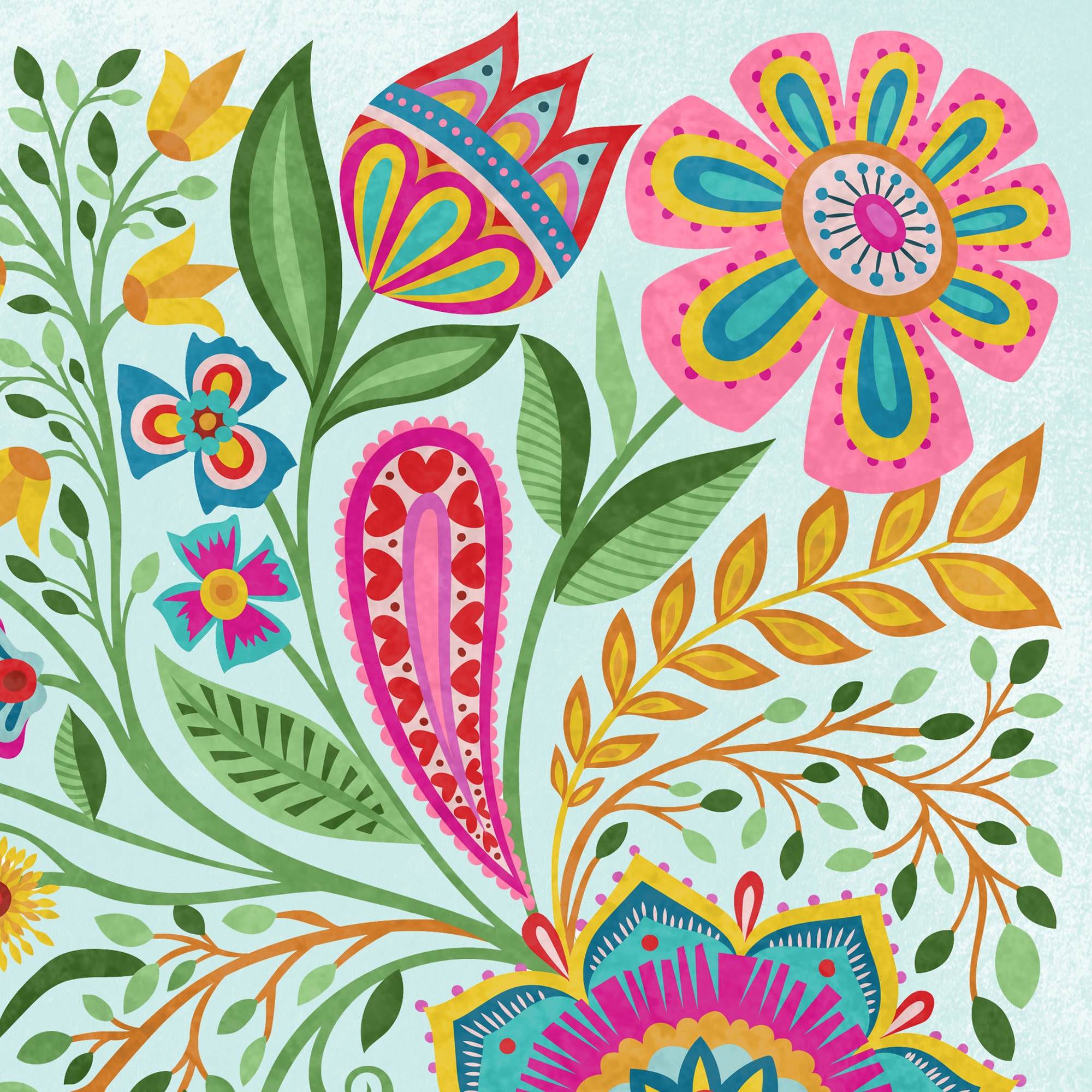 Botanical Garden Folk Style bloom and Grow - Etsy UK