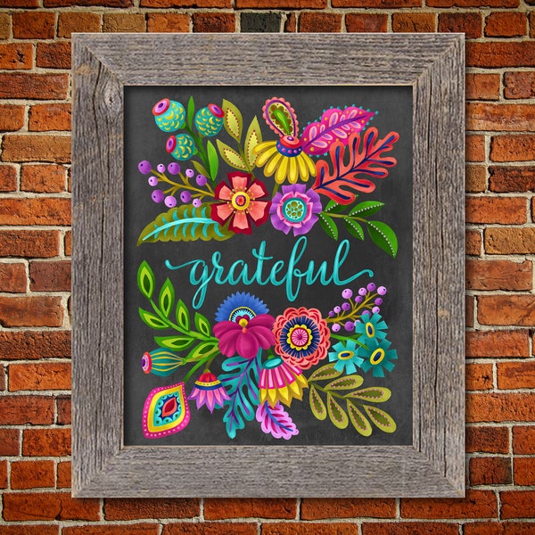 Chalkboard Flowers - Etsy