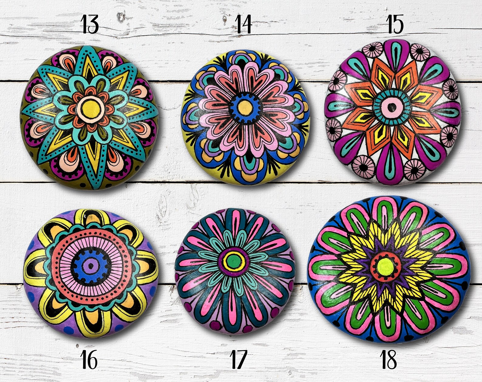 Gorgeous Hand Painted Magnets. Colorful Rocks to Decorate Your - Etsy