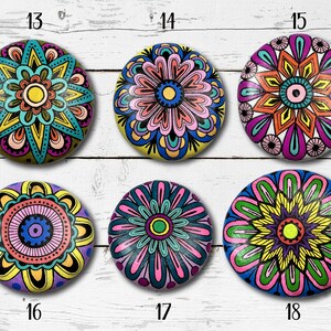 Gorgeous Hand Painted Magnets. Colorful Rocks to Decorate Your - Etsy