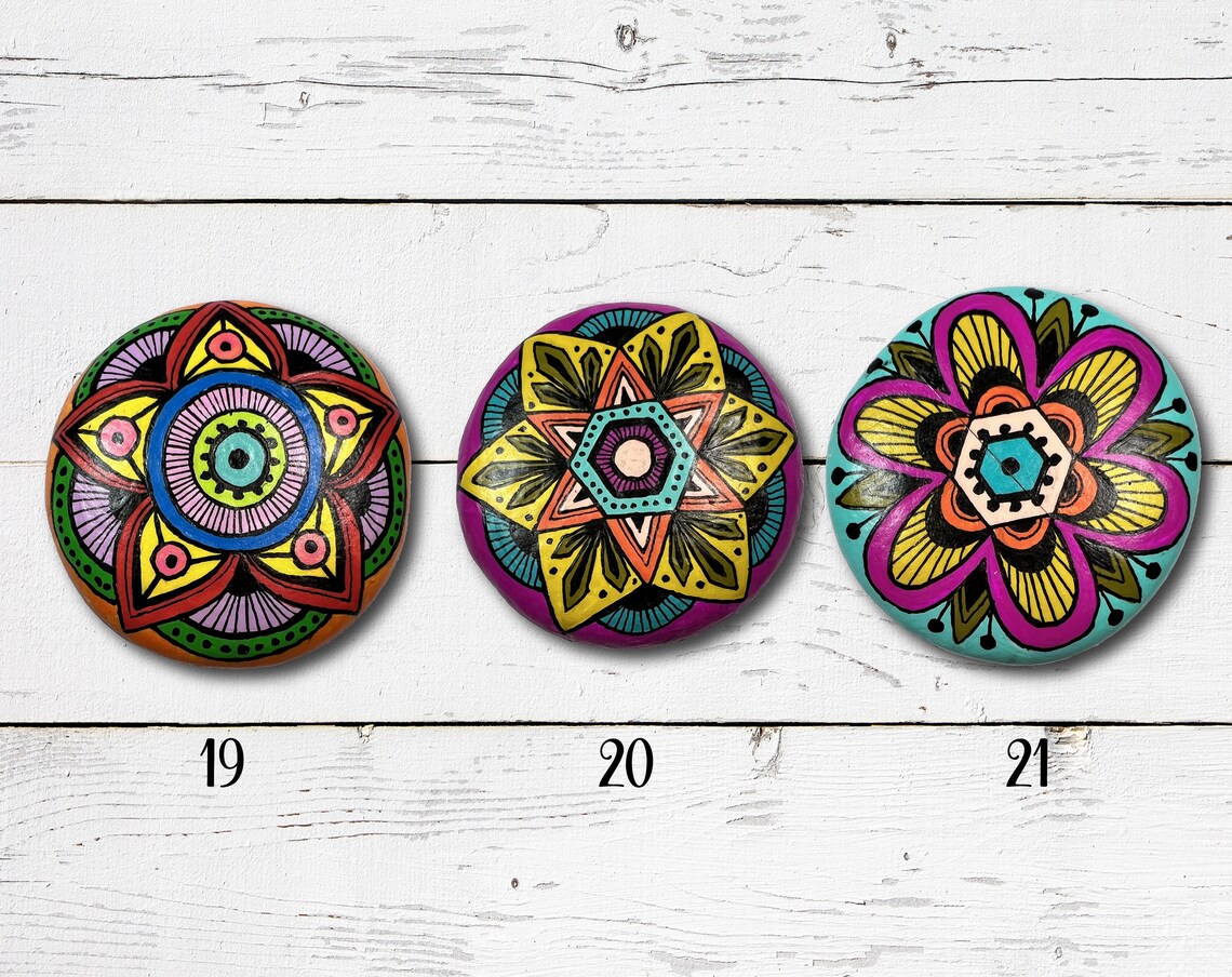 Gorgeous Hand Painted Magnets. Colorful Rocks to Decorate Your - Etsy