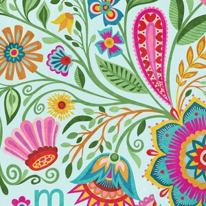 Botanical Garden Folk Style bloom and Grow Inspirational Floral Art ...