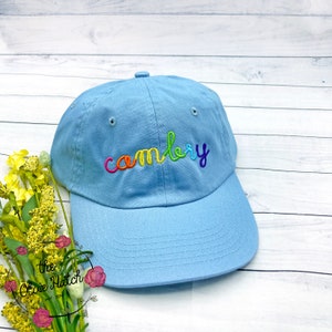 Girls Monogrammed Hat / Rainbow Monogrammed Hat / Girl Rainbow Hat ...