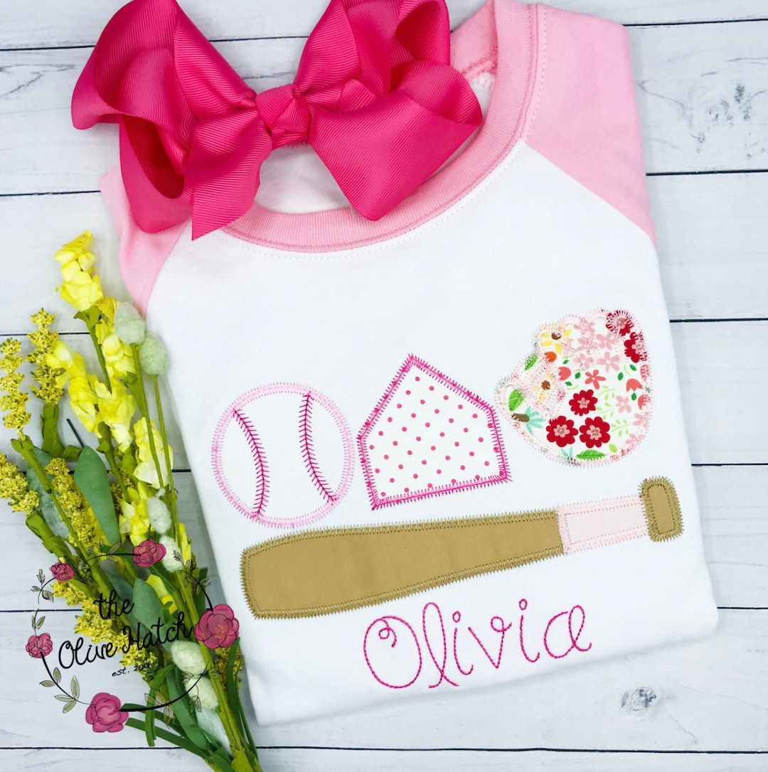 Baseball Shirt / Personalized Baseball Shirt / Home Run Shirt / Girl ...