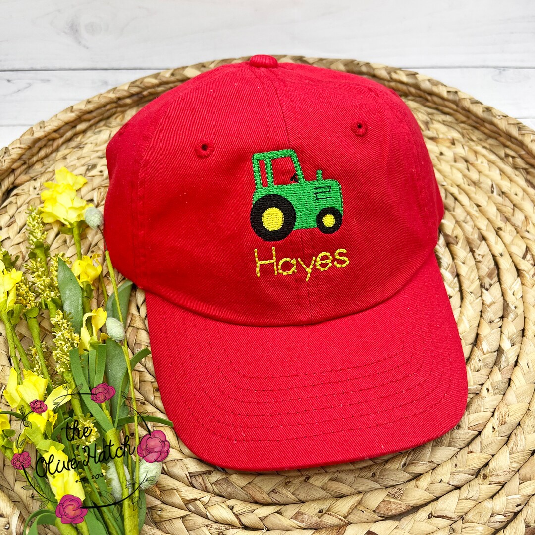 Kids Monogrammed Hat, Children's Embroidered Baseball Cap, Personalized ...