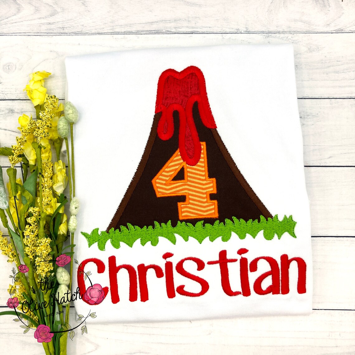 Volcano Birthday Shirt / Volcano Applique Shirt / Boy Birthday - Etsy