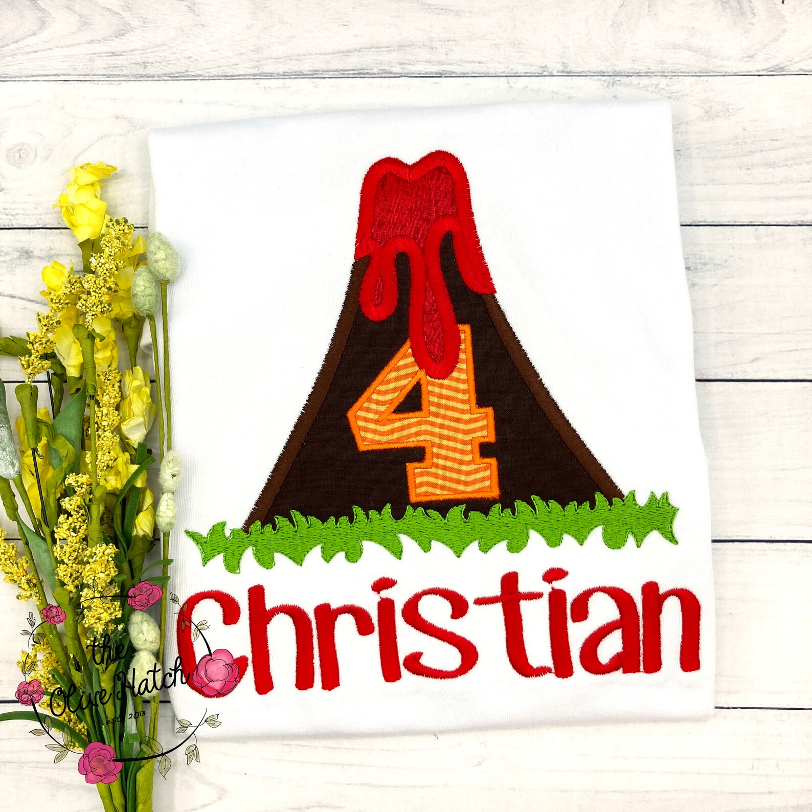 Volcano Birthday Shirt / Volcano Applique Shirt / Boy Birthday - Etsy