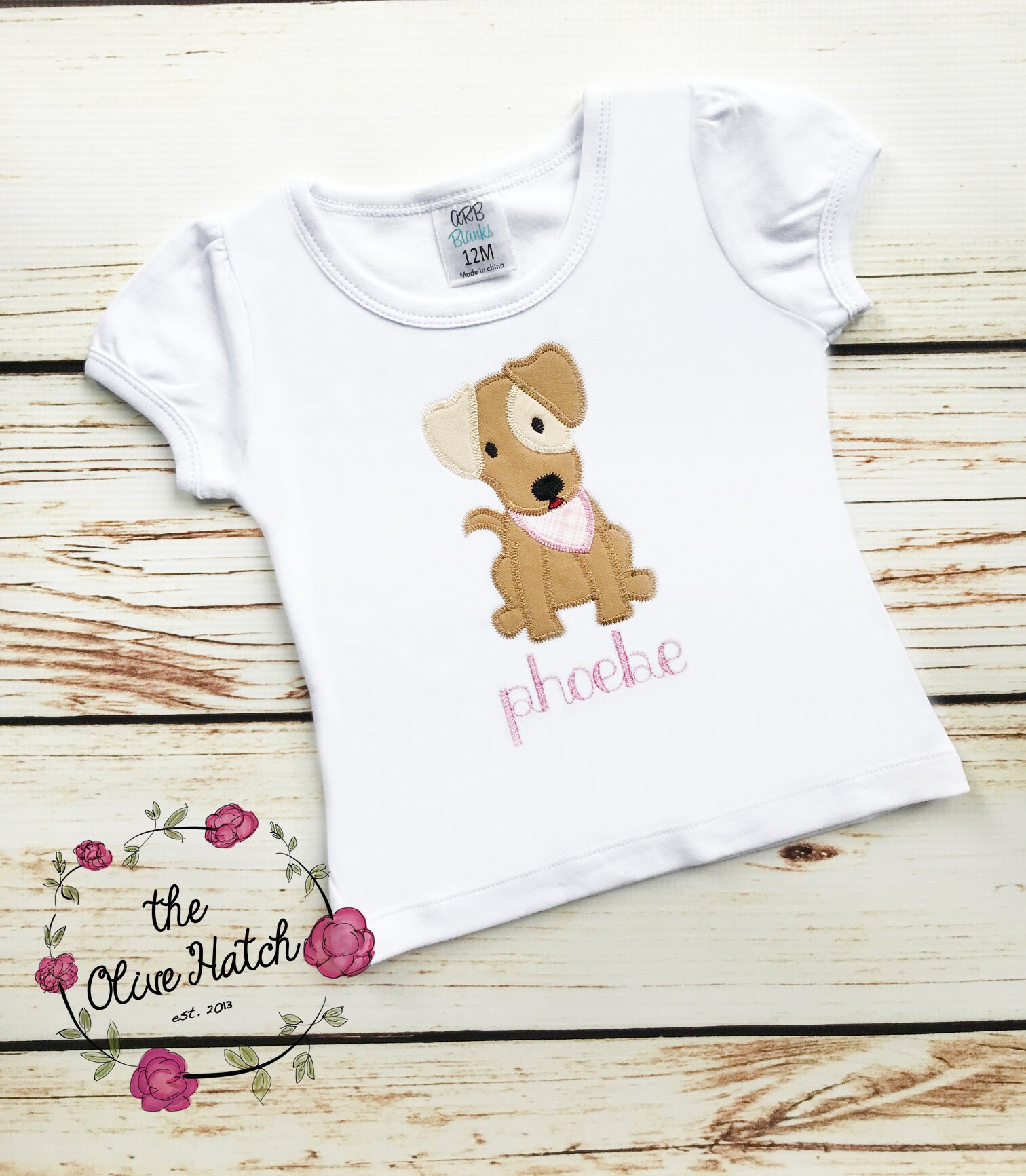 Dog Applique Shirt / Puppy Girl Shirt / Birthday Shirt / Dog - Etsy