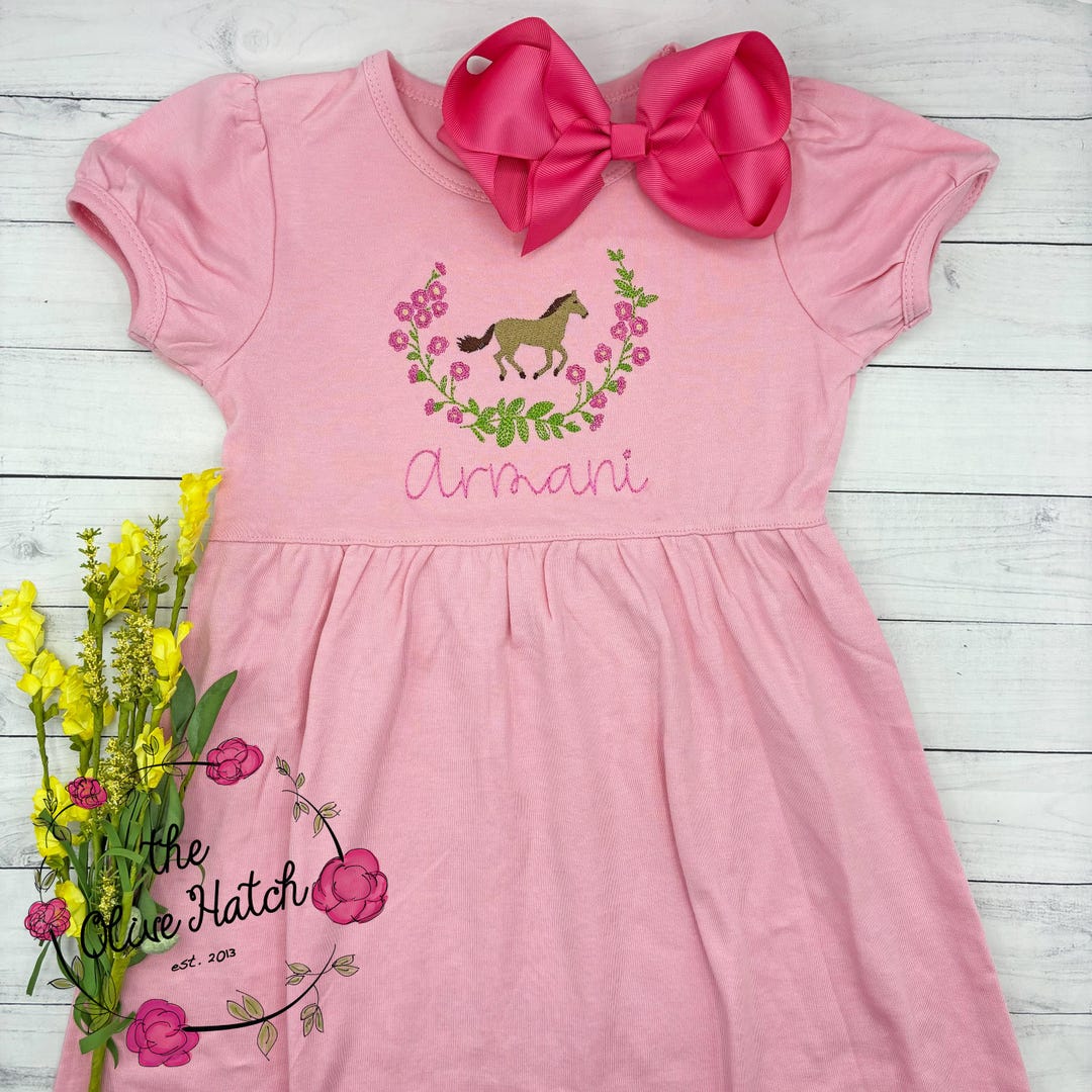 Horse Dress / Derby Dress / Equestrian Dress / Girl Horse Dress /horse ...