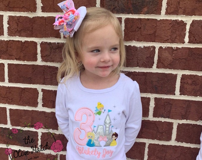 Princess Birthday Shirt / Girl Birthday Shirt / Princess Castle Shirt ...