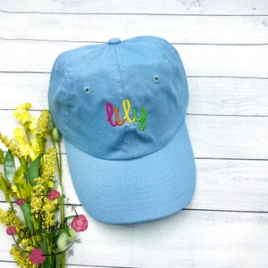 Girls Monogrammed Hat / Rainbow Monogrammed Hat / Girl Rainbow Hat ...