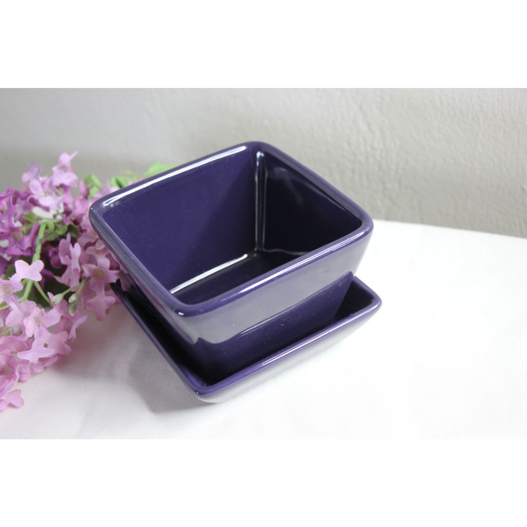 Vintage Pampered Chef Simple Additions Eggplant Purple Square Snack ...