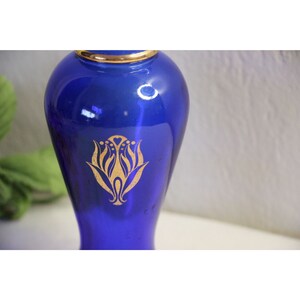 Vintage Avon Cobalt Blue Cruet Gold Accents Decanter With Original ...