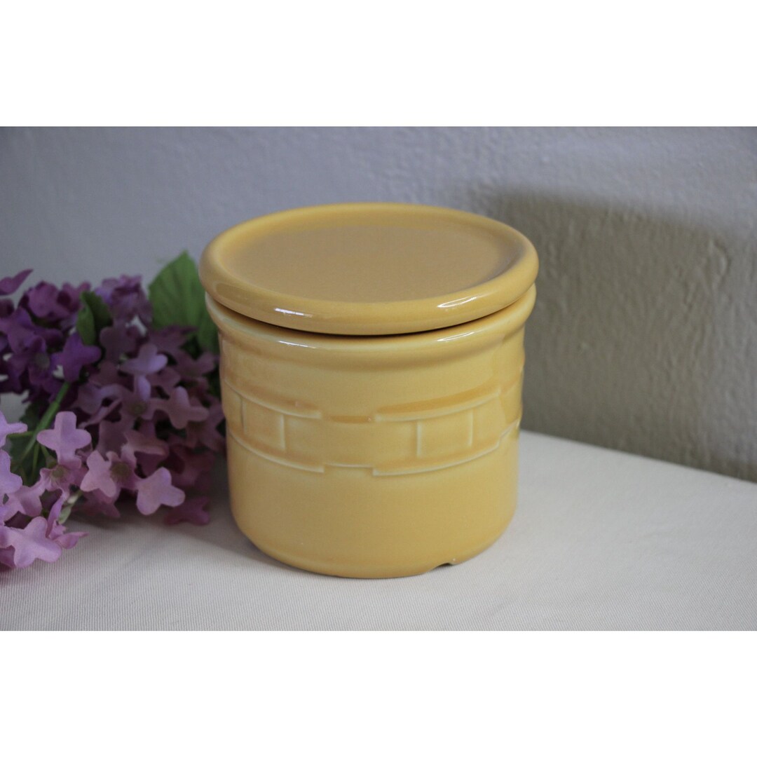 Vintage Longaberger Woven Traditions Butternut Crock With Lid - Etsy