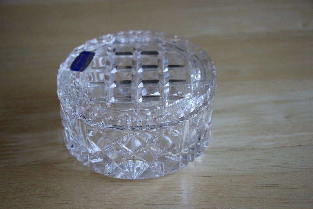 Vintage Nachtmann Gorham Lead Crystal Ring Jewelry Trinket Dish Diamond ...
