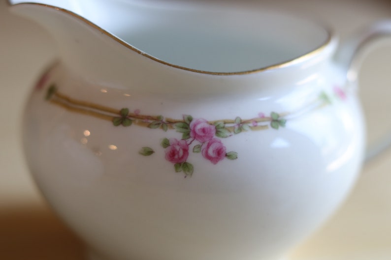 Zeh Scherzer Bavaria Creamer Sugar Bowl Rose Pattern Gold Accents - Etsy