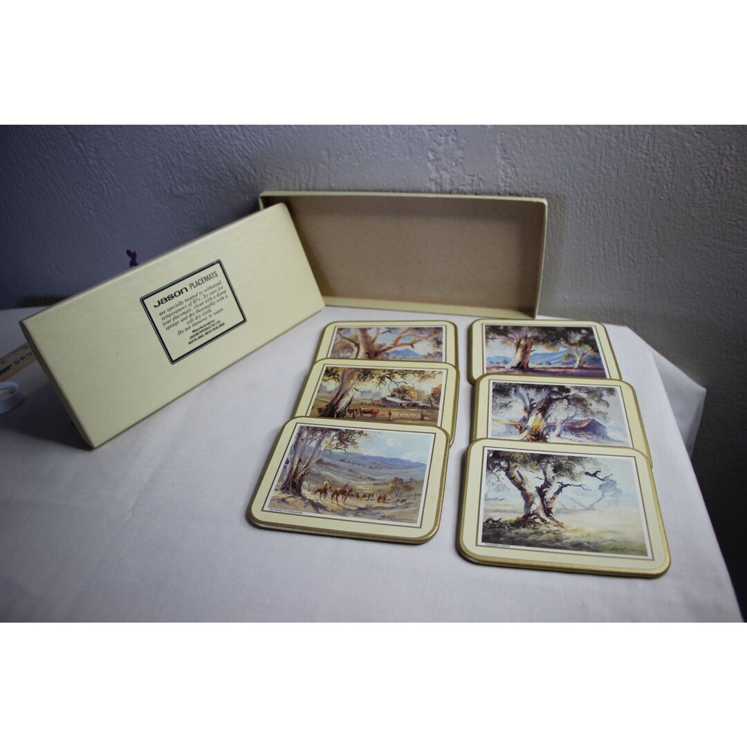 Vintage Set of 6 Jason's Western Theme Coasters in Original Box - Etsy