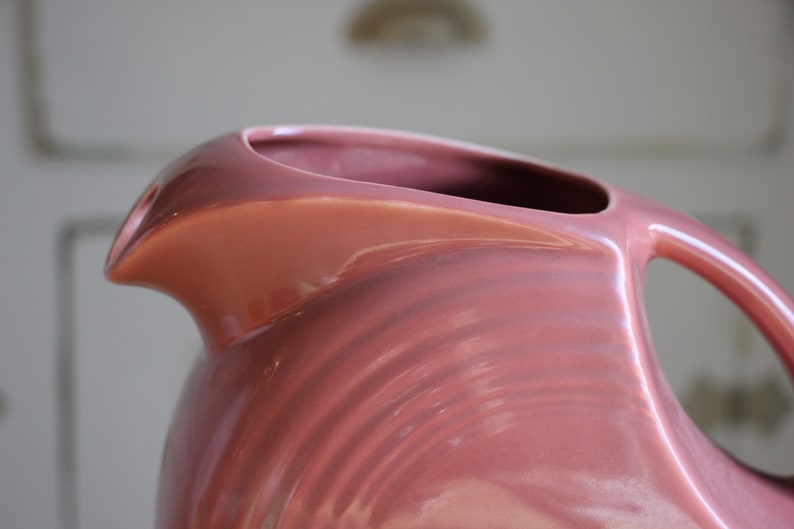 Vintage RARE Fiestaware Disk Pitcher in Rose Dusty Pink - Etsy