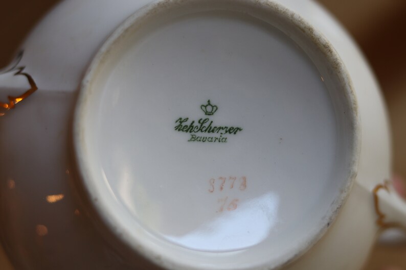 Zeh Scherzer Bavaria Creamer Sugar Bowl Rose Pattern Gold - Etsy