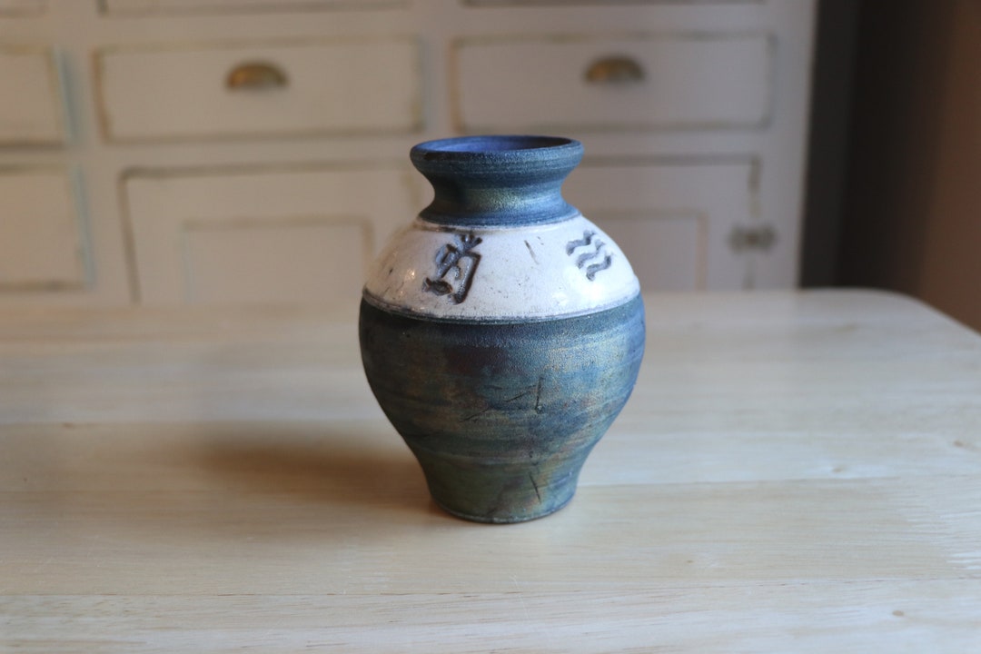 Vintage Signed Christopher Matti Maui Hawaii Raku Petroglyph Art ...