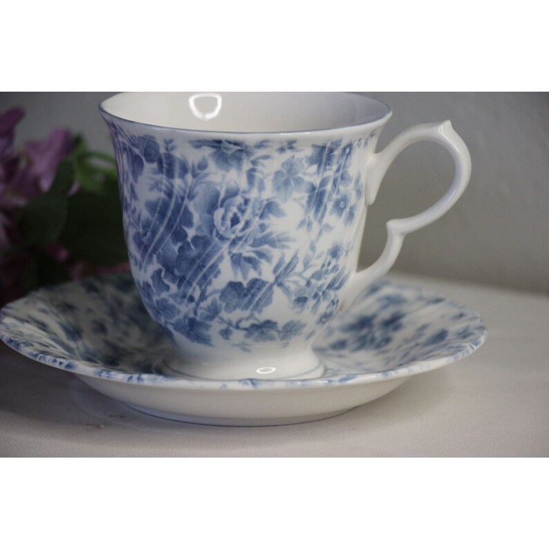 Vintage Nikko Tableware Tea Roses Blue Tea Cup W/ Saucer Japan - Etsy