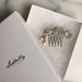Rhinestone Vintage Brooch Hair Comb Bridal Comb Faux Pearls Floral ...