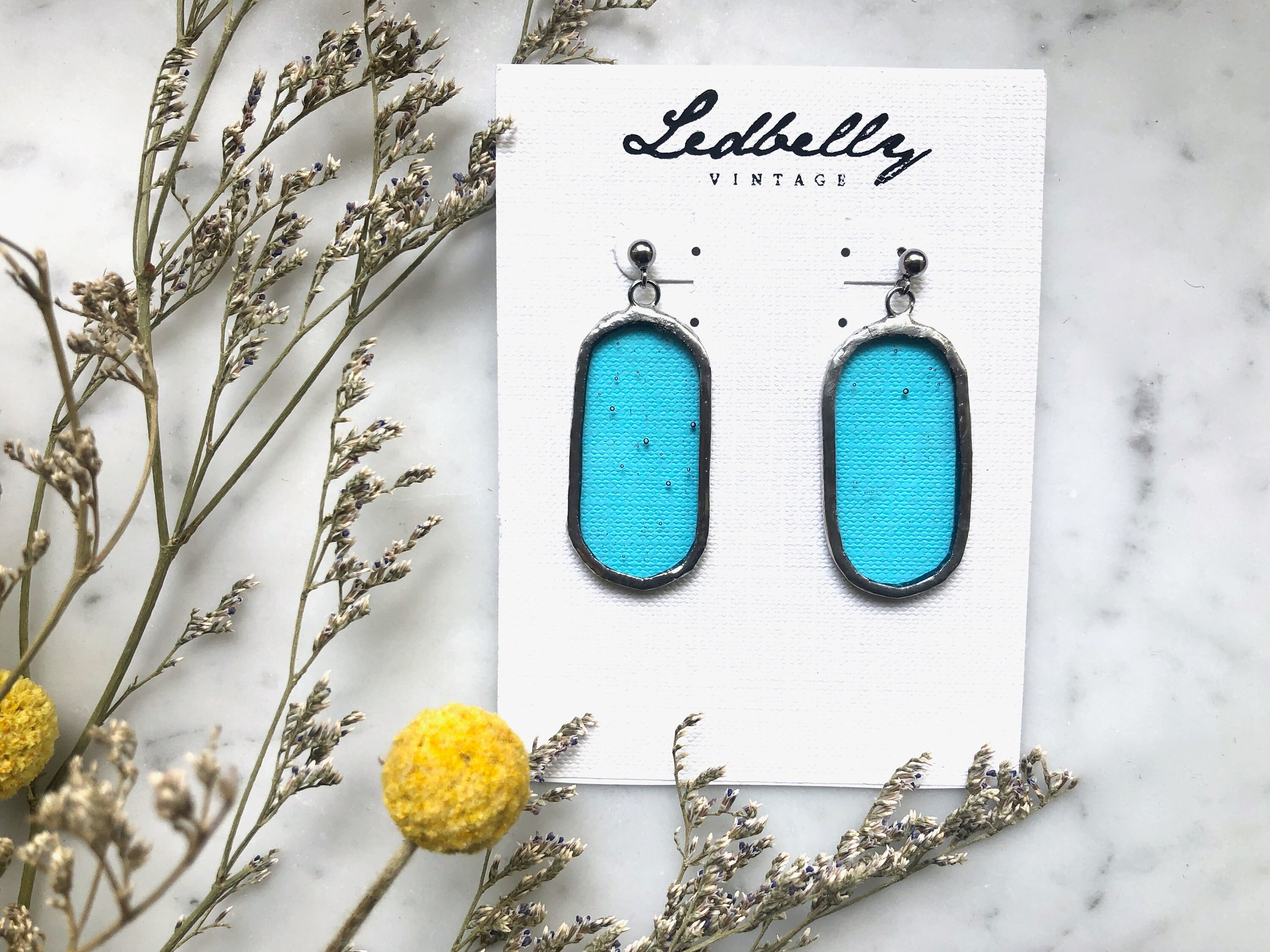 Orange Translucent Stained Glass Oval Earrings Stained Glass - Etsy