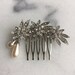 Rhinestone Vintage Brooch Hair Comb Bridal Comb Faux Pearls Floral ...