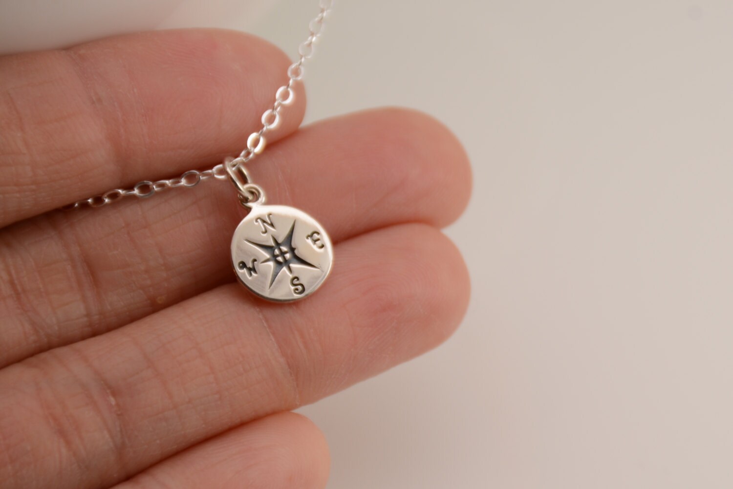 Compass Necklace. Sterling Silver Compass Necklace - Etsy